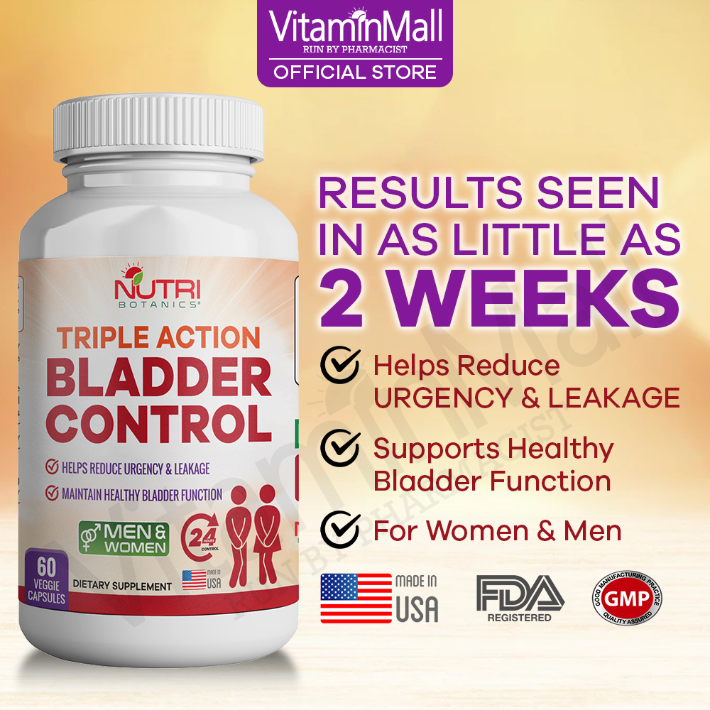 Bladder Control Supplement For Overreactive Bladder - Reduce Leakage, Urgency - VitaminMall